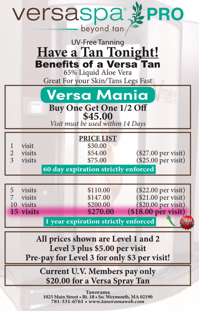 Versa Spa Spray Booth – Tanorama of Weymouth